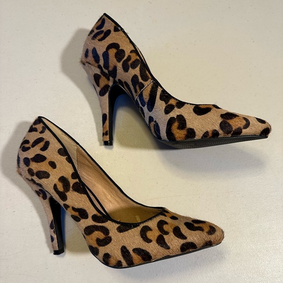 Colin Stuart | Shoes | Colin Stuart Size 5b Pony Hair Leopard Print ...